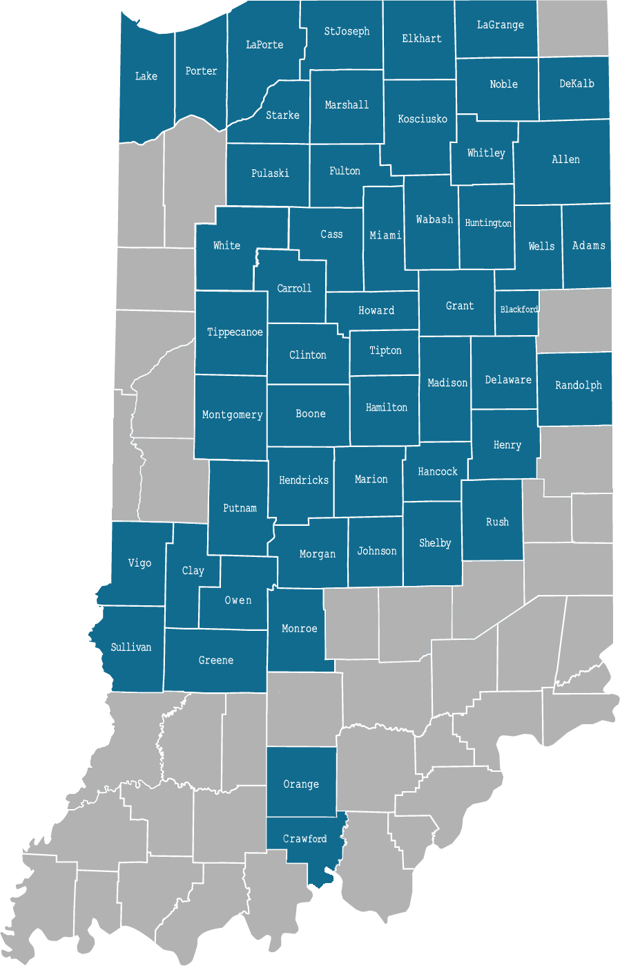 Areas We Serve Indiana | Home Health Care Solutions